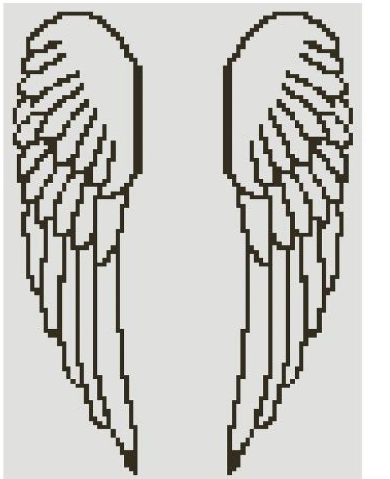 Angel Wings Graph Crochet Pattern Wings Graphgan Afghan Crochet Pattern ...