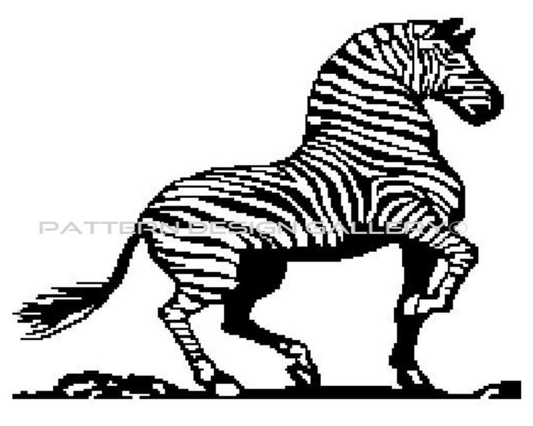 Zebra Graph Afghan Crochet Pattern Zebra Graph Written - Etsy