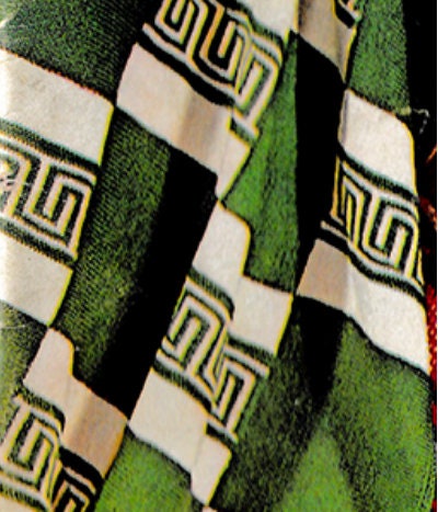 Greek Key Afghan Knitting Pattern Vintage Greek Key Afghan - Etsy