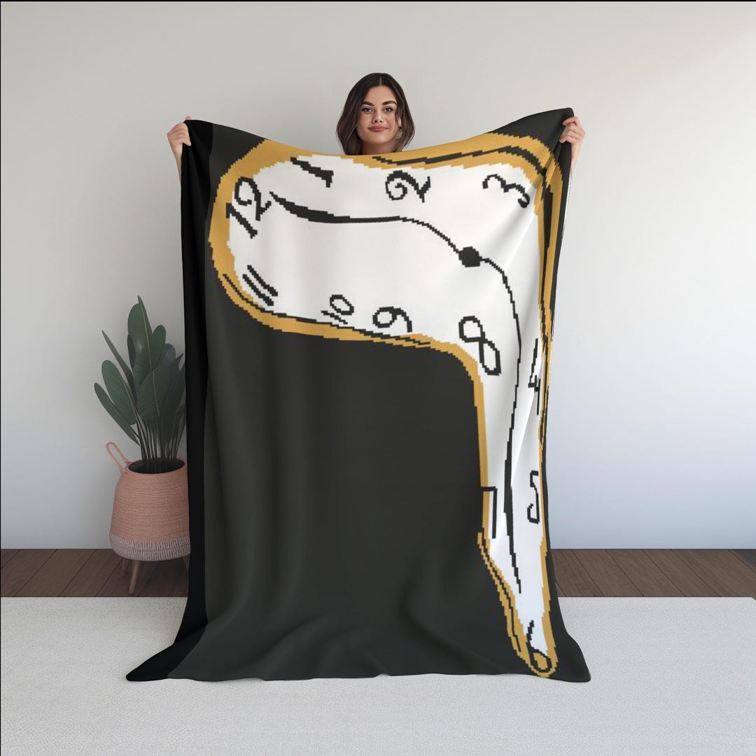 Melting Clock Salvador Dali Graph Crochet Pattern Melting Clock Blanket ...