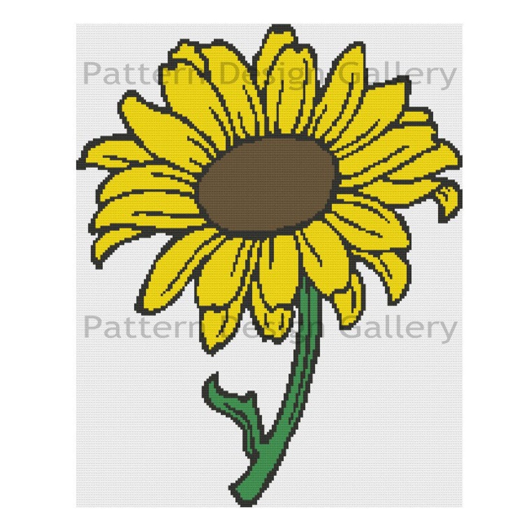 Sunflower Graph Crochet Pattern Sunflower Graph and Written ...