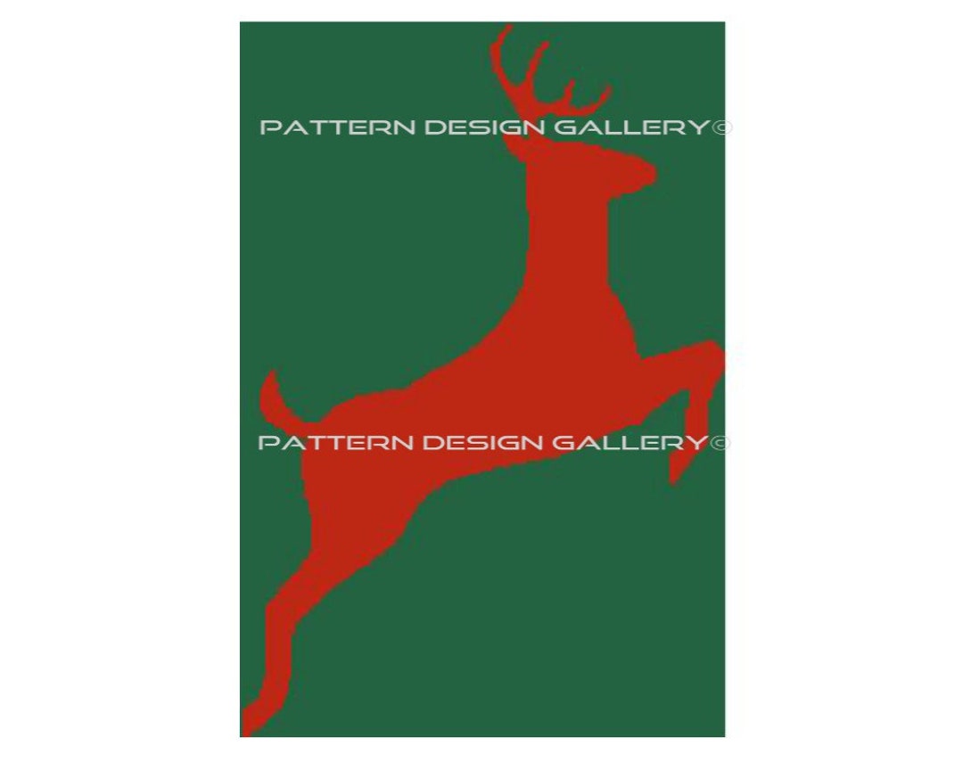 Christmas Reindeer Afghan Graph Crochet Pattern Holiday Reindeer ...