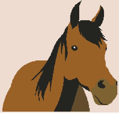 Horse Graph Afghan Crochet Pattern Horse Horseshoe Crochet Graphgan ...