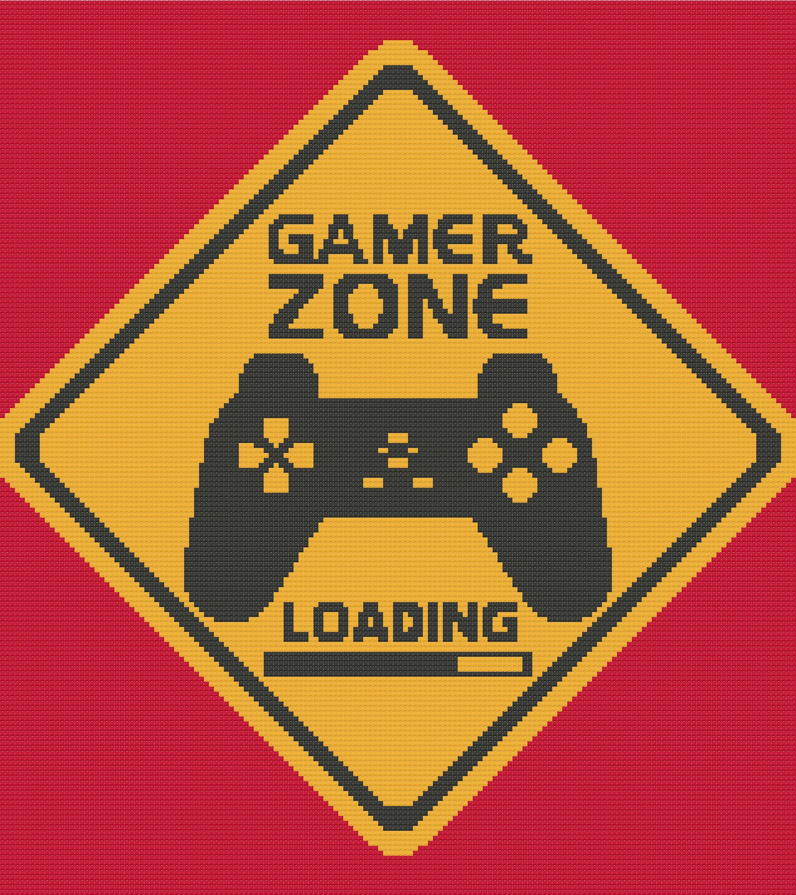 Video Game Graph Crochet Pattern Gamer Zone Blanket Graphgan, Row by ...