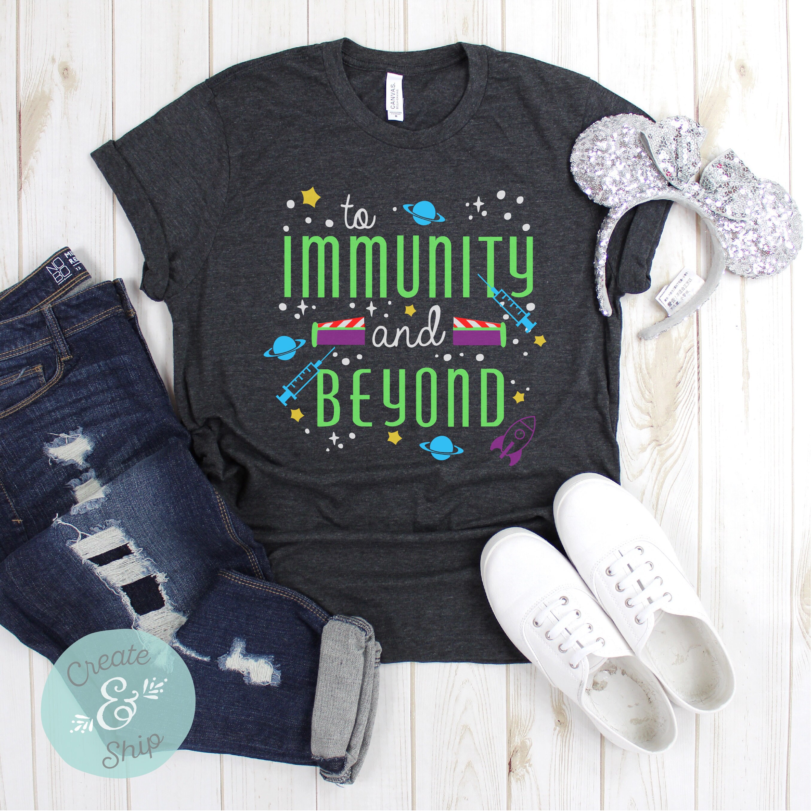 To IMMUNITY and Beyond Shirt, Disney Vaccination Shirt, Toy Story Shirt ...