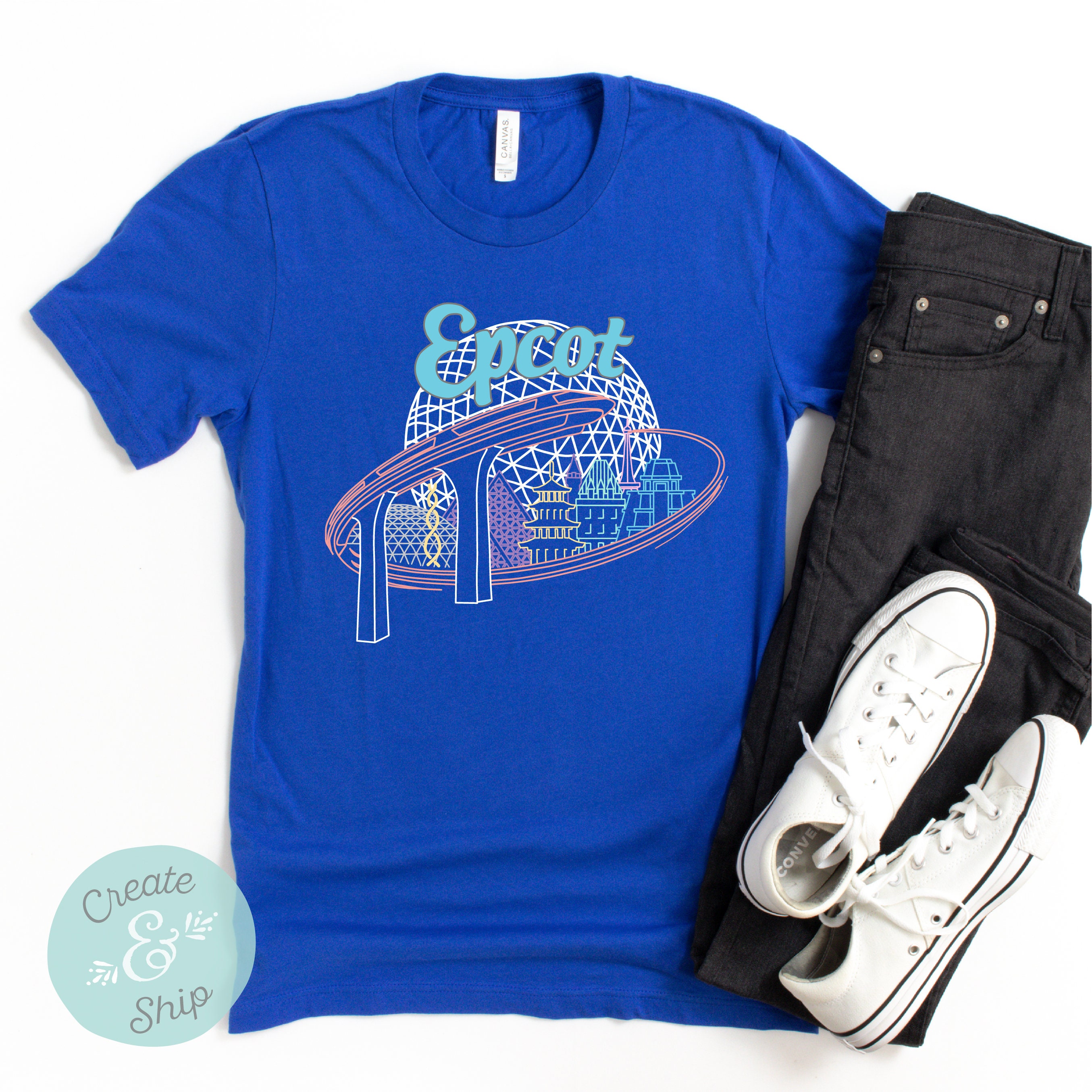 Epcot Countries Shirt Monorail Shirt Epcot Shirt Colorful | Etsy