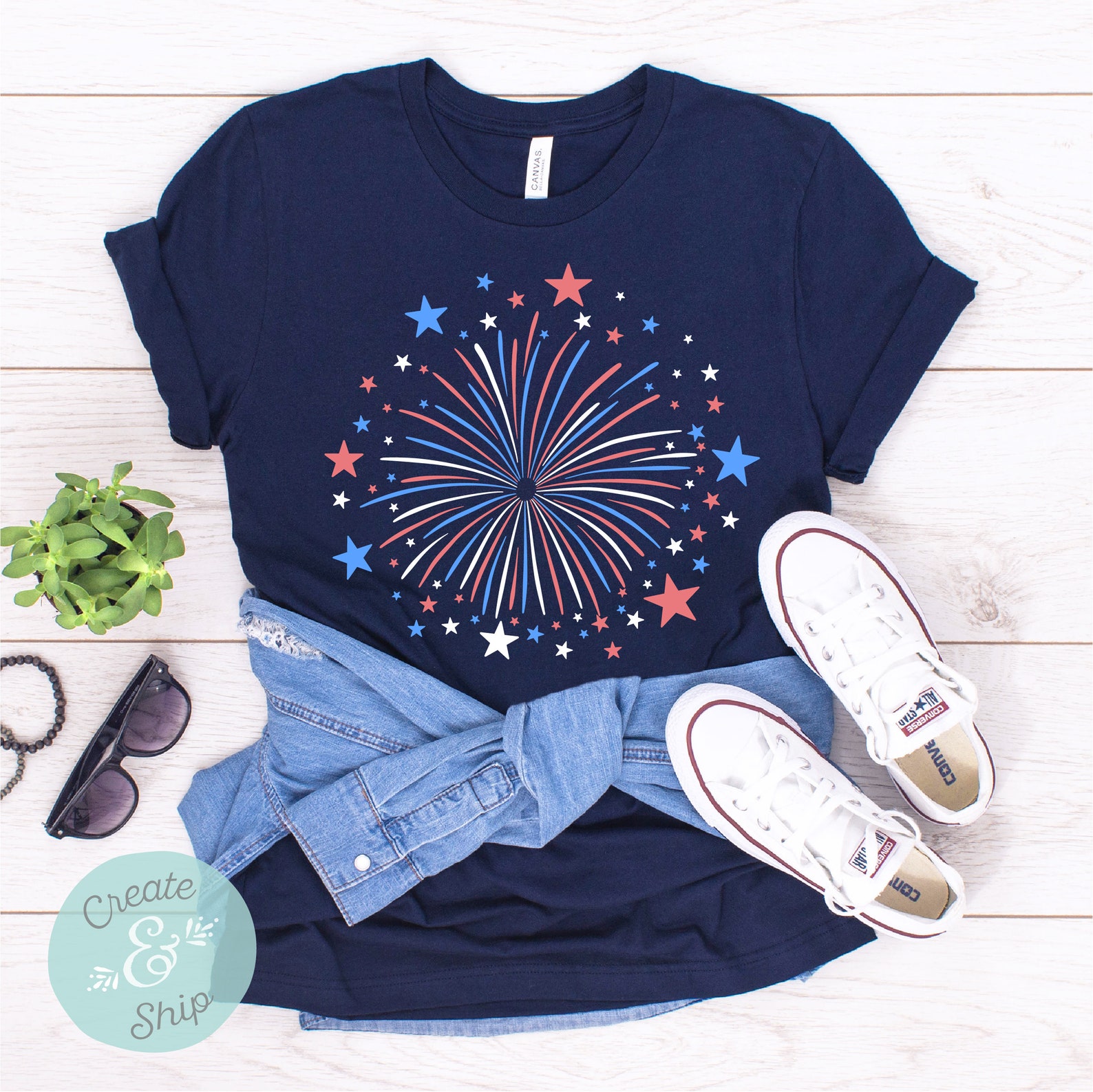 Firework Shirt, 4th of July Shirt, Independence Day Shirt, July Fourth ...