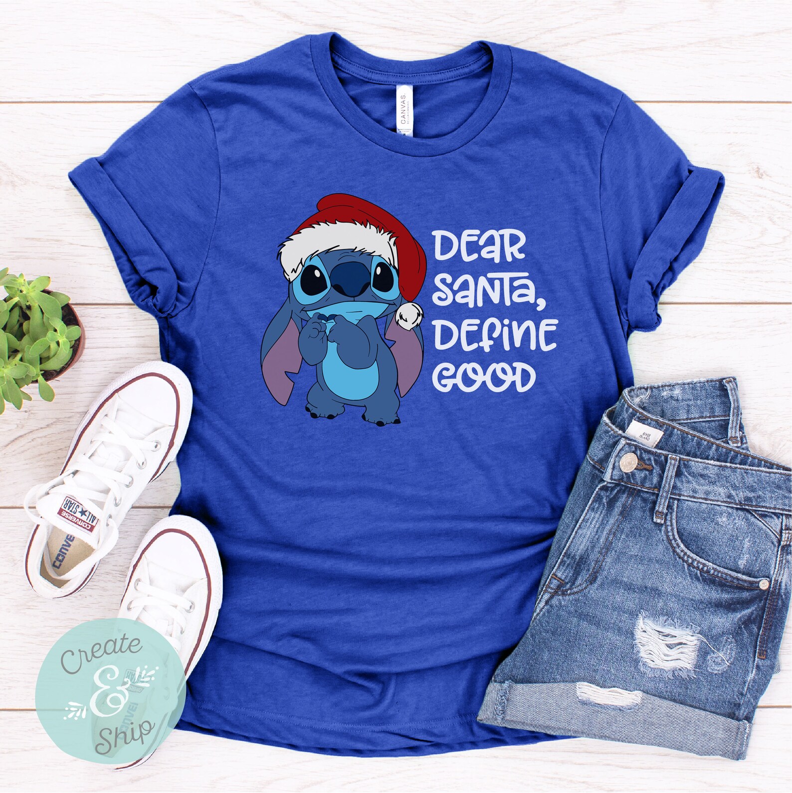 Dear Santa Define Good Stitch Shirt, Disney Christmas Shirt, Stitch ...