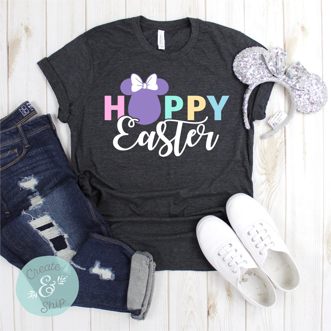 Hoppy Easter Shirt, Mickey Minnie Easter Disney Shirt, Disney Easter ...