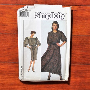 Simplicity 8168 - Secretary Dress - 80s Vintage Sewing Pattern - Etsy
