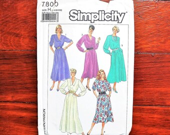 Simplicity 8168 Secretary Dress 80s Vintage Sewing Pattern - Etsy