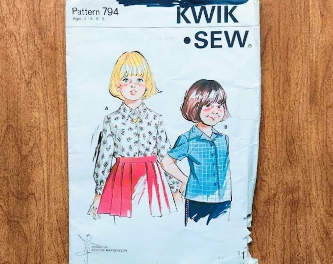 Burda 9744 Girls Blouse Peter Pan Collar Sewing Pattern - Etsy
