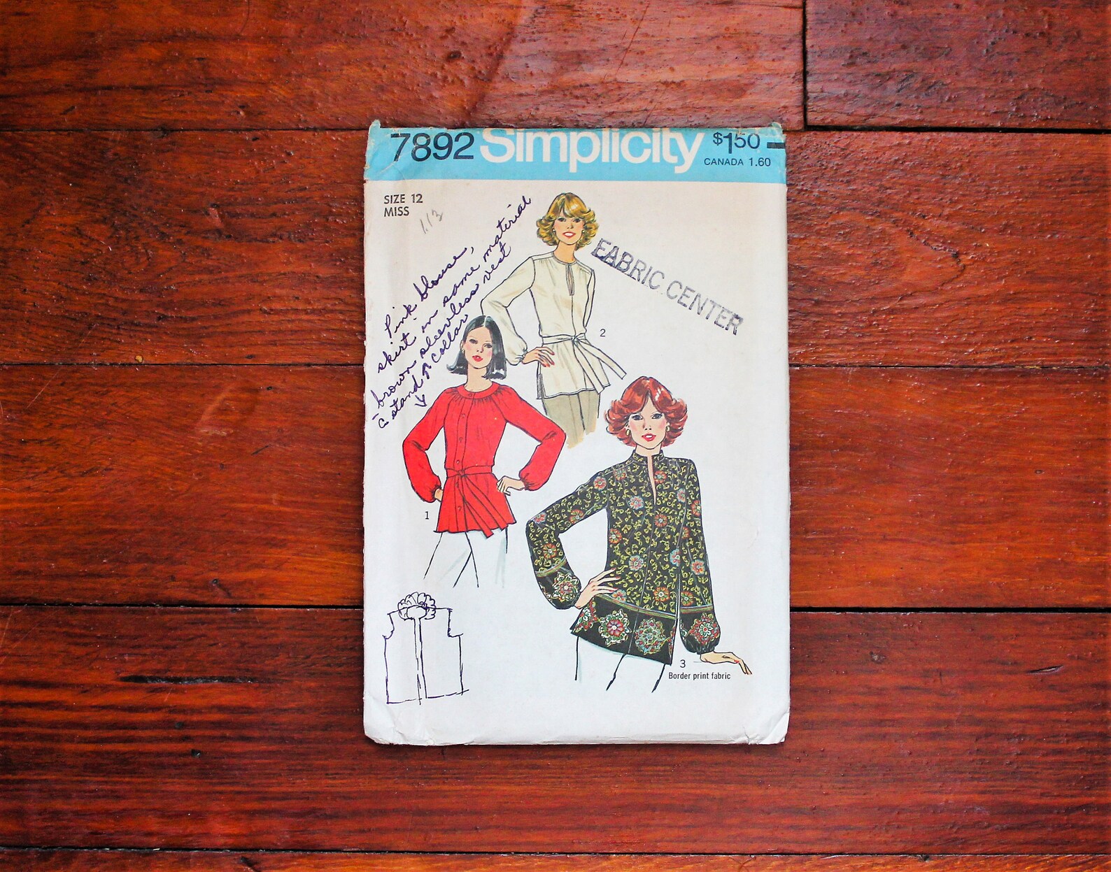 Simplicity 7892 Boho Belted Tunic 70s Vintage Sewing - Etsy