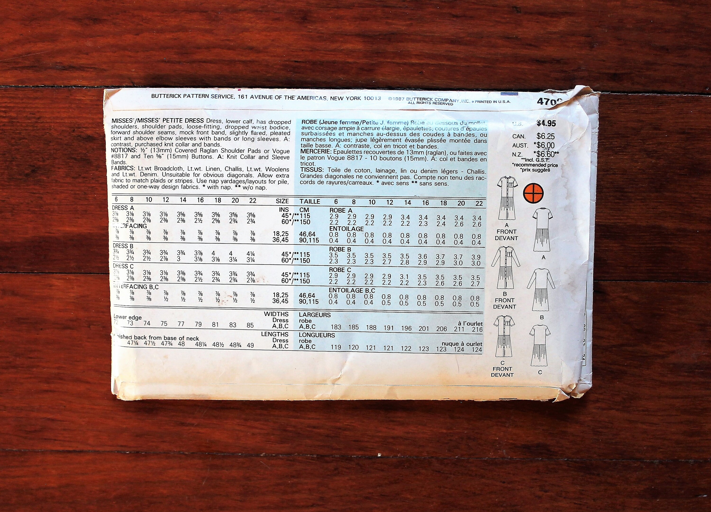 Butterick 4702 Shirt Dress Drop Waist UNCUT 80s - Etsy