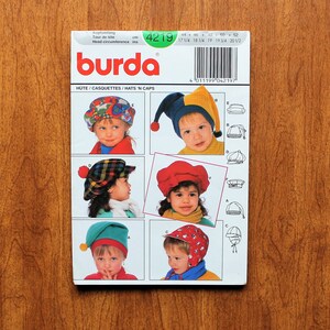 Burda 4219 Childrens Hats Caps UNCUT 80s Vintage Sewing Pattern - Etsy