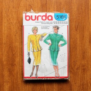 Burda 6165 - Suit - Jacket - Skirt - Vintage Sewing Pattern - Etsy