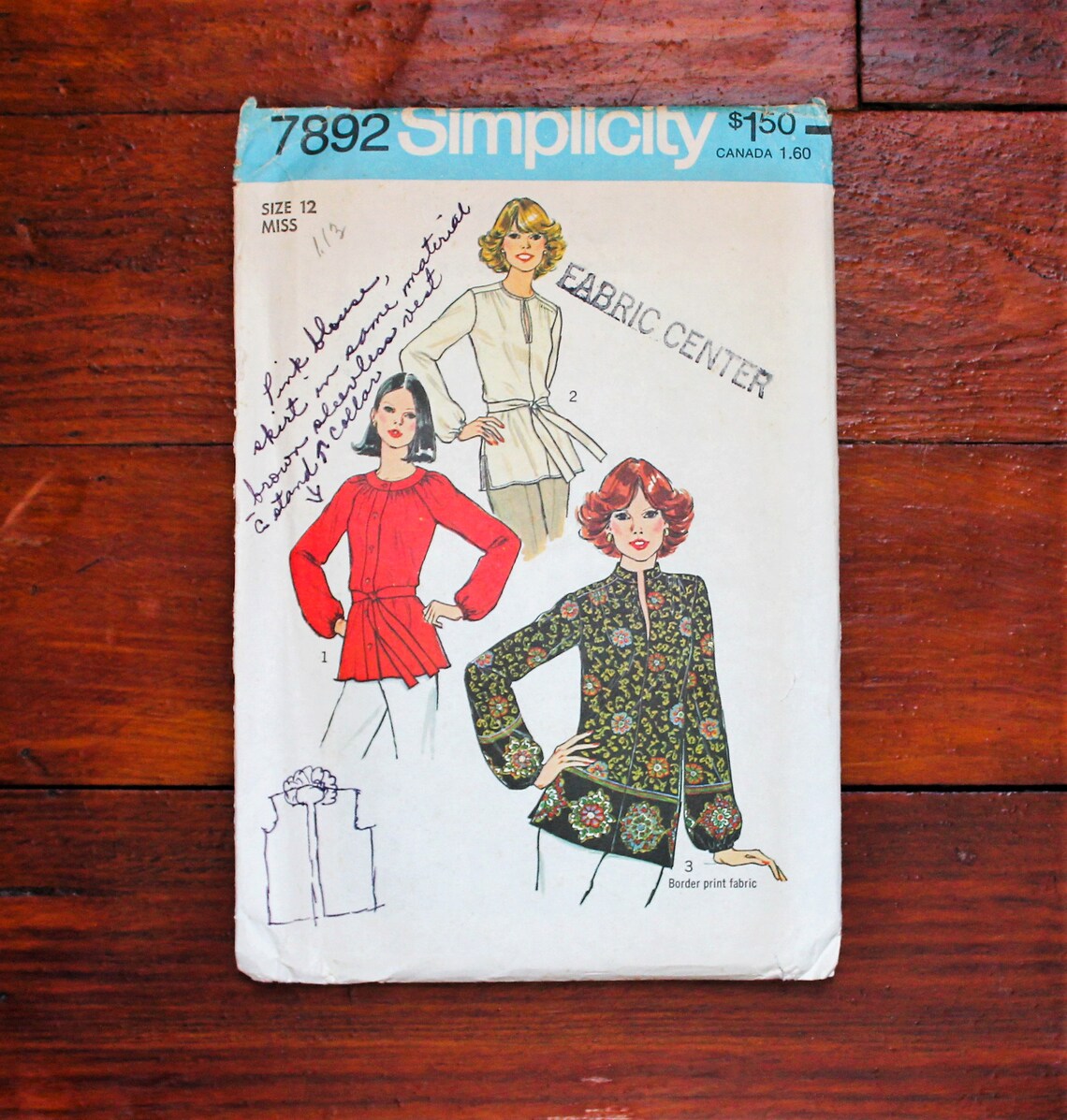 Simplicity 7892 Boho Belted Tunic 70s Vintage Sewing - Etsy