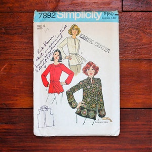 Simplicity 7892 Boho Belted Tunic 70s Vintage Sewing - Etsy