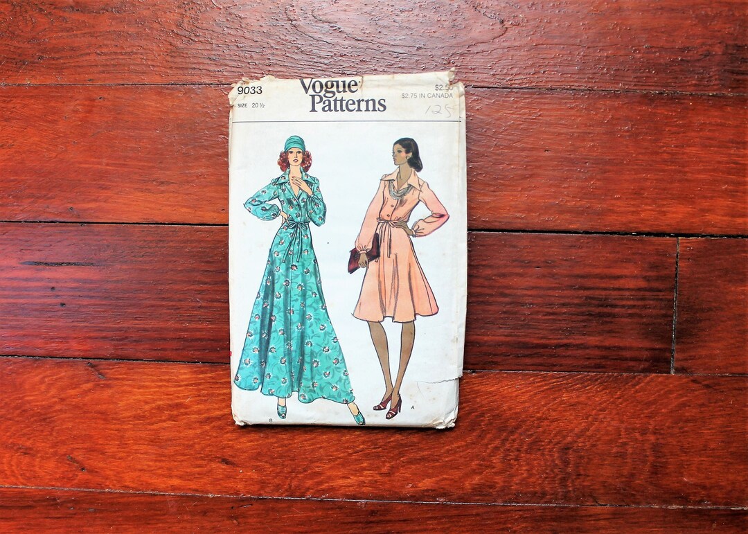 Vogue 9033 Boho Maxi Dress UNCUT 70s Vintage Sewing Pattern - Etsy
