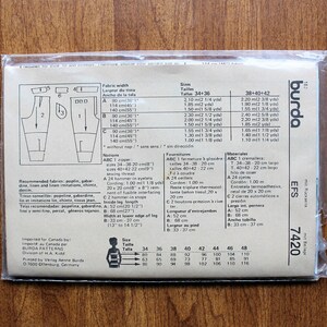 Burda 7420 Paper Bag Shorts Tapered Pants Laced Pants Super Easy UNCUT ...