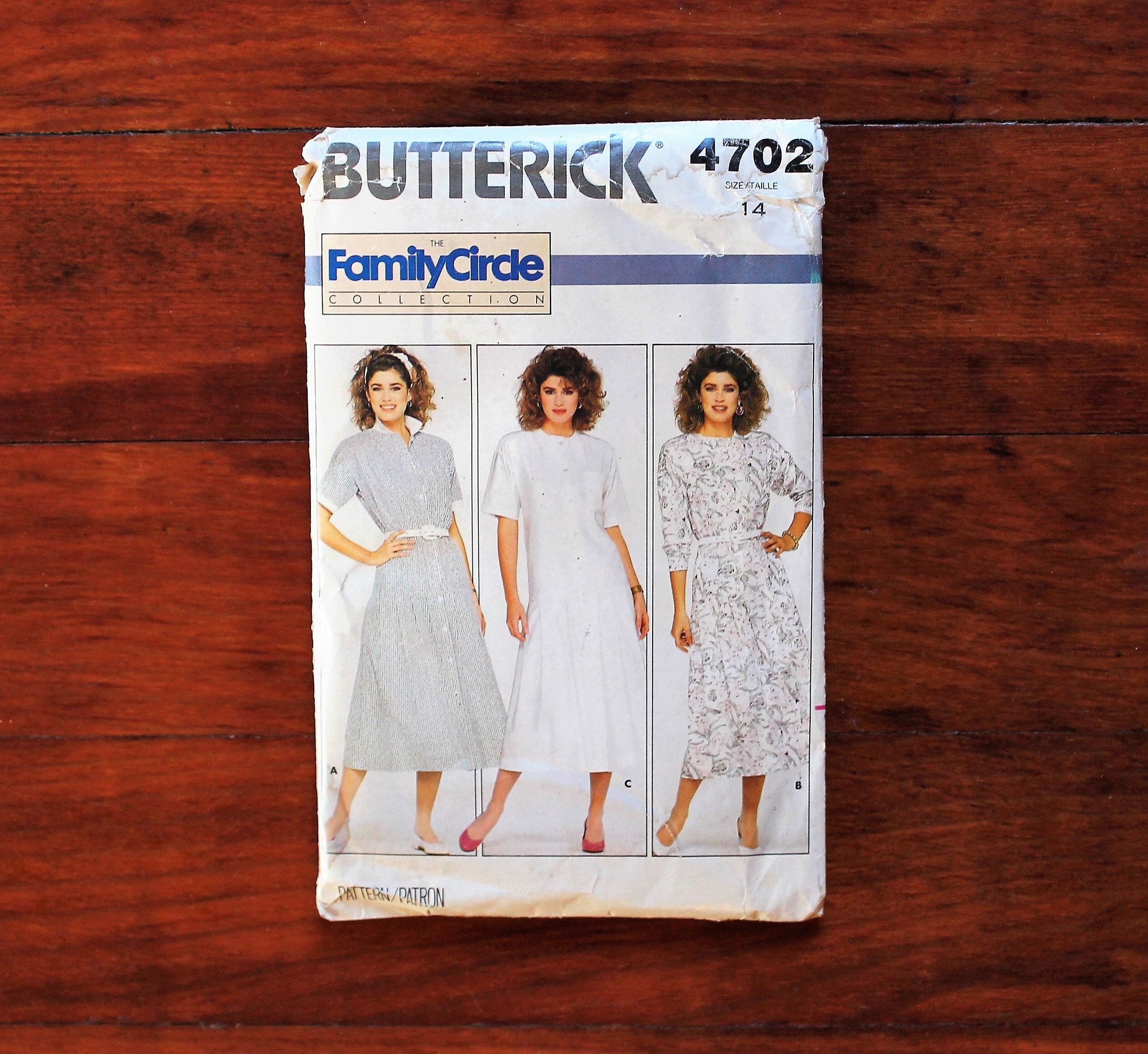 Butterick 4702 Shirt Dress Drop Waist UNCUT 80s - Etsy