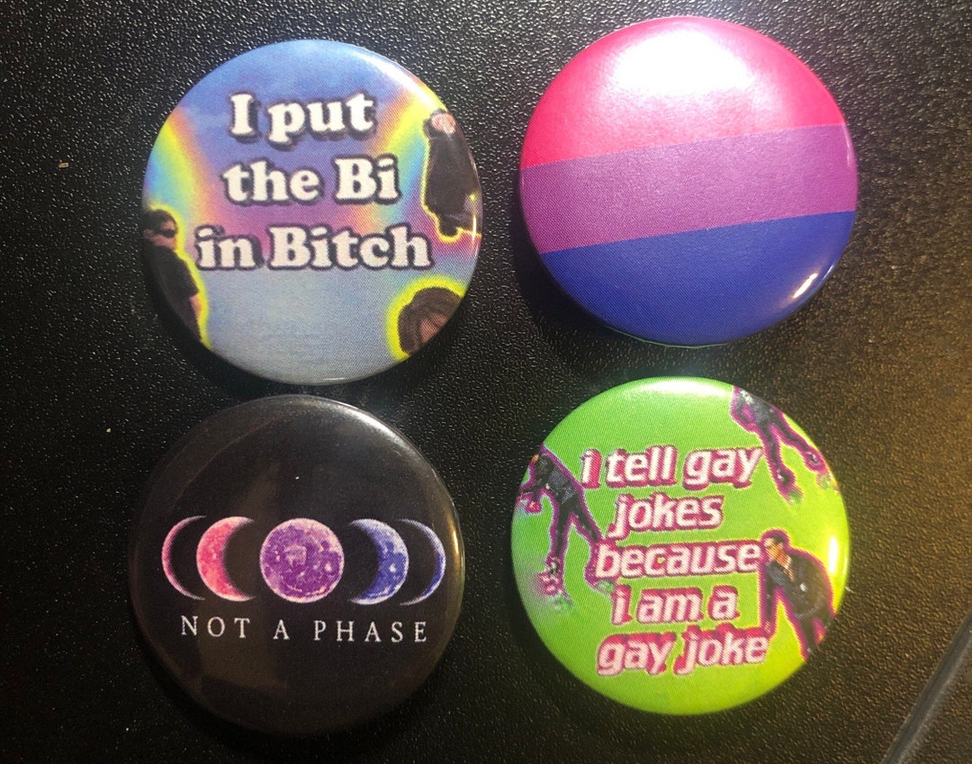 Bisexual Pride Pin Set: Meme Buttons (set of 4) - Etsy