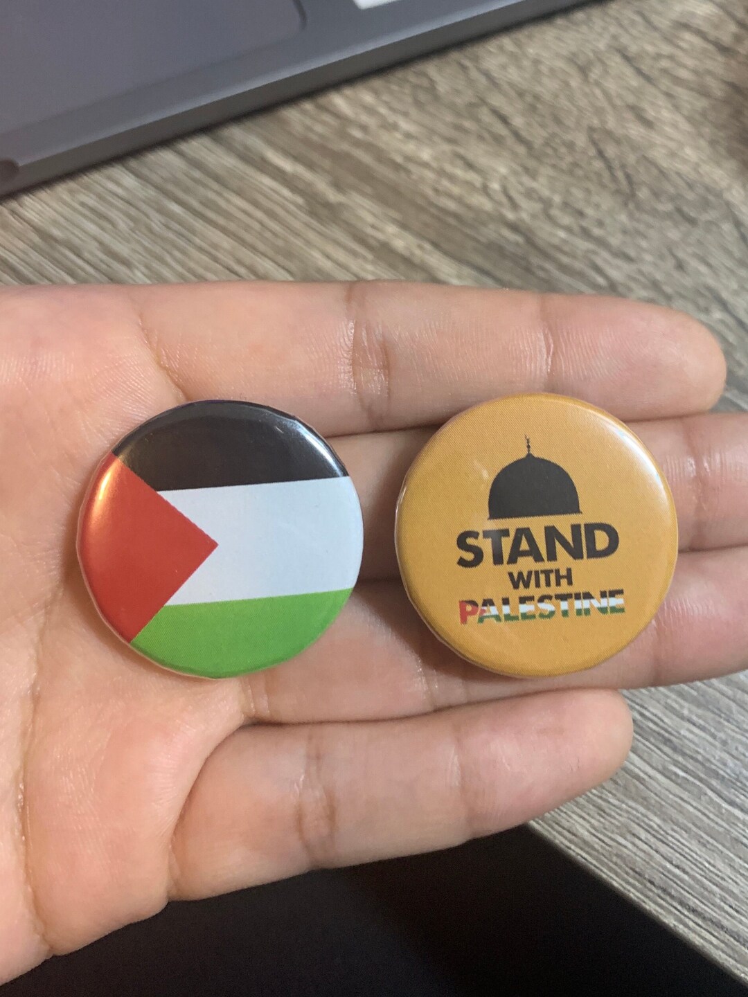 Free Palestine - Pro Palestine & Palestinian Flag - Set of 2 Buttons ...