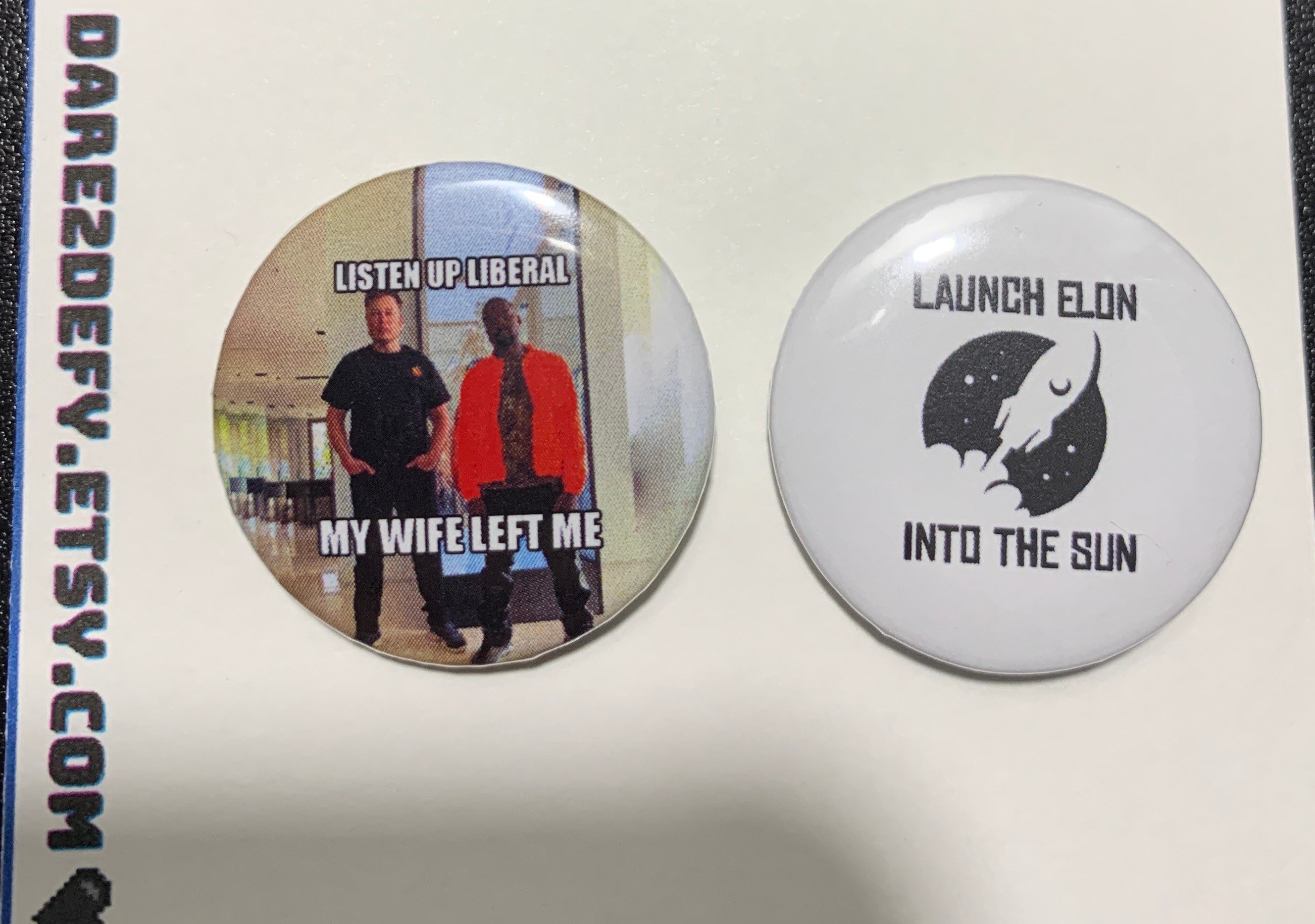 Anti Elon Musk Anti Elon Musk Meme Pins Set of 2 Buttons - Etsy
