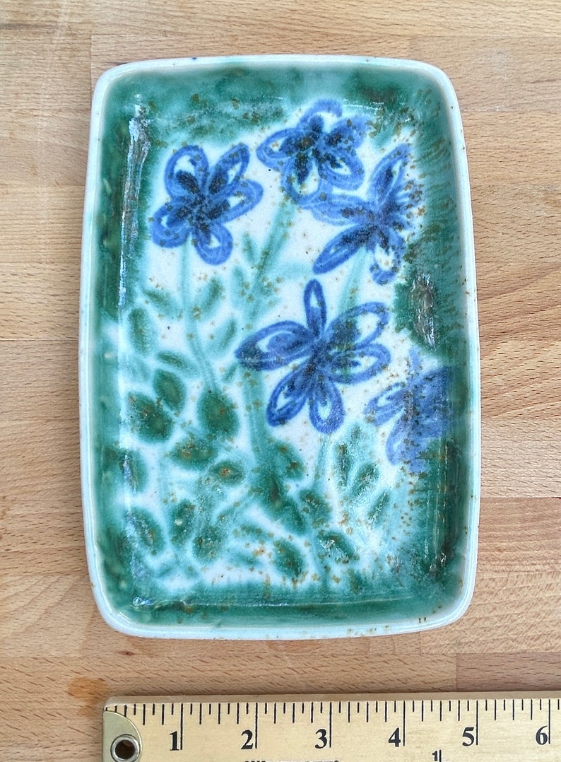 Andersen Designs Pottery Sandwich Tray in Floral Pattern - Etsy