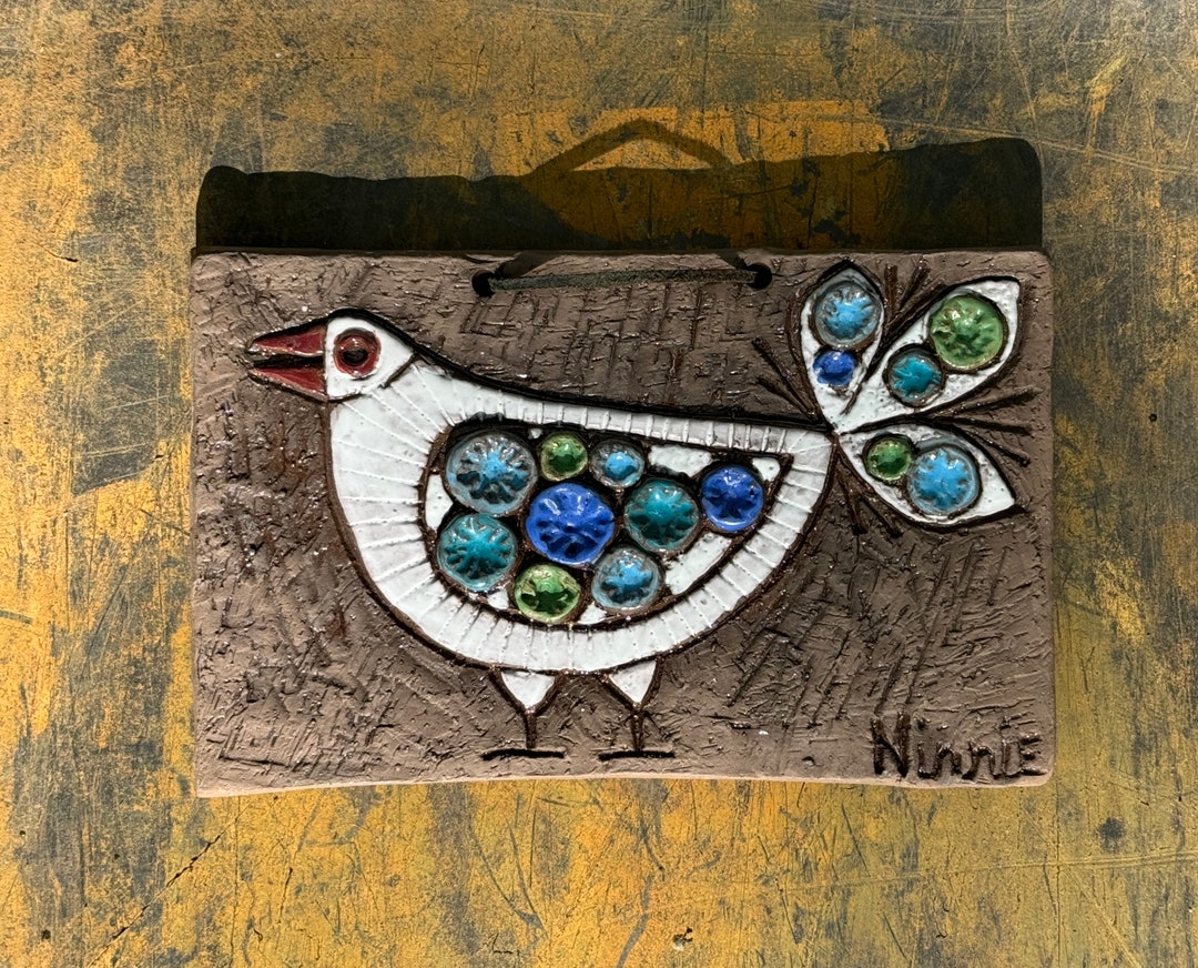 Peace Dove Ninnie Forsberg Swedish Wall Plaque Tile - Etsy