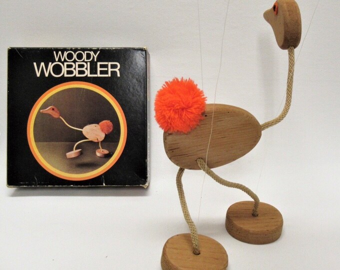 Vintage Woody Wobbler Marionette Duck, Wooden String Puppet Pat No ...