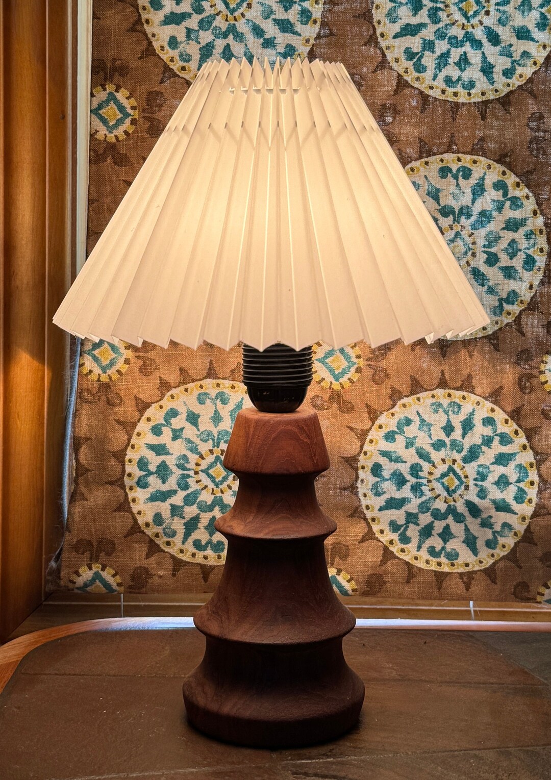 MCM Swedish Scandi Teak Bedside Lamp W/ Shade - Etsy