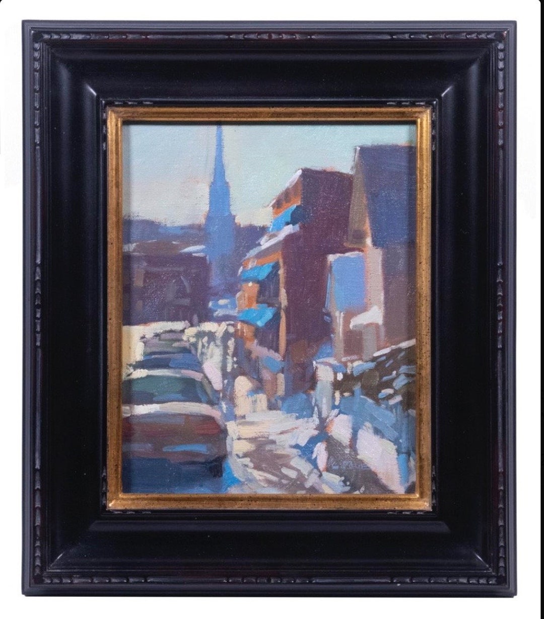 Colin Page, Campden Maine | "main Street" Oil on Board. - Etsy
