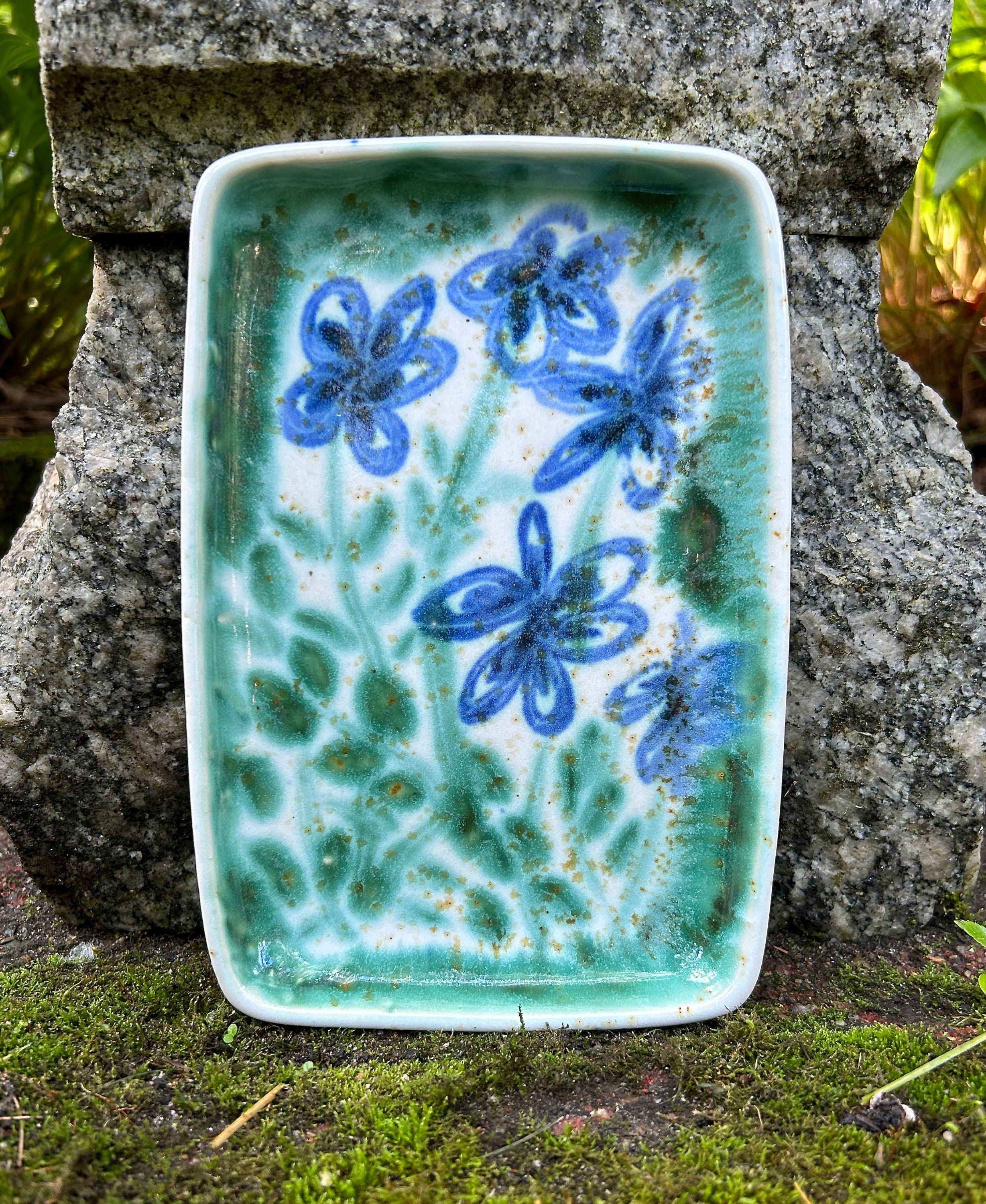 Andersen Designs Pottery Sandwich Tray in Floral Pattern - Etsy