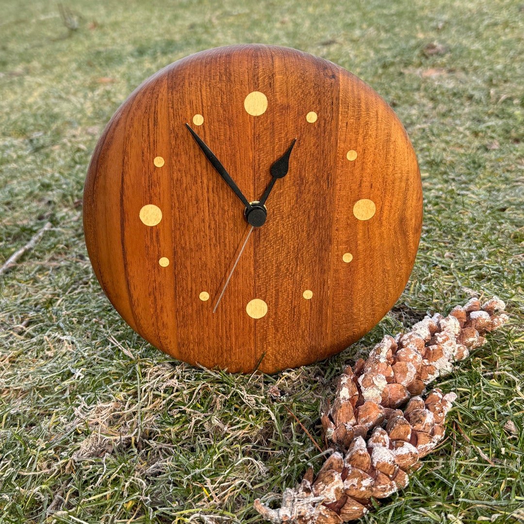 Danish Modern Teak Wall Clock Scandinavian - Etsy