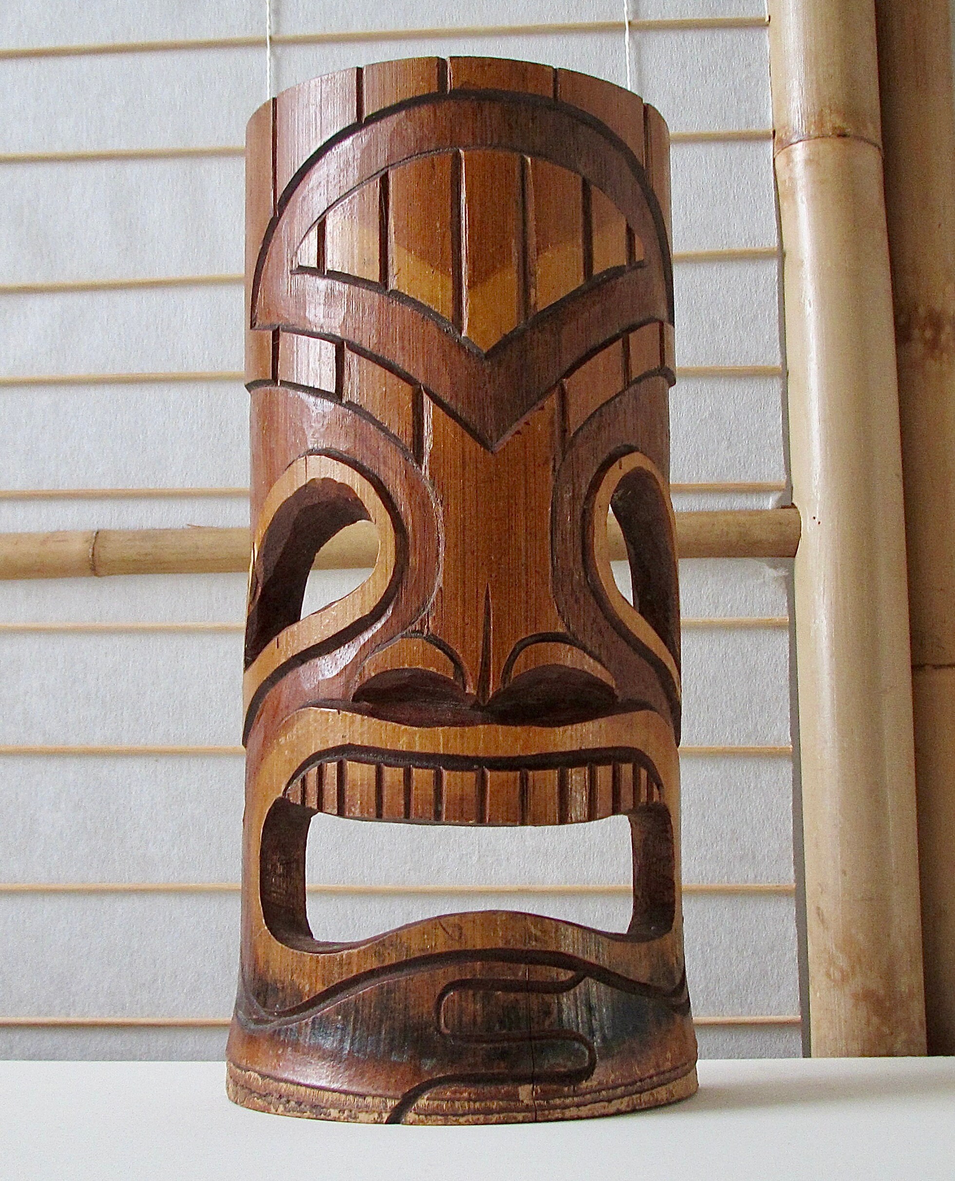 Vintage Balinese Tiki Mask - Etsy