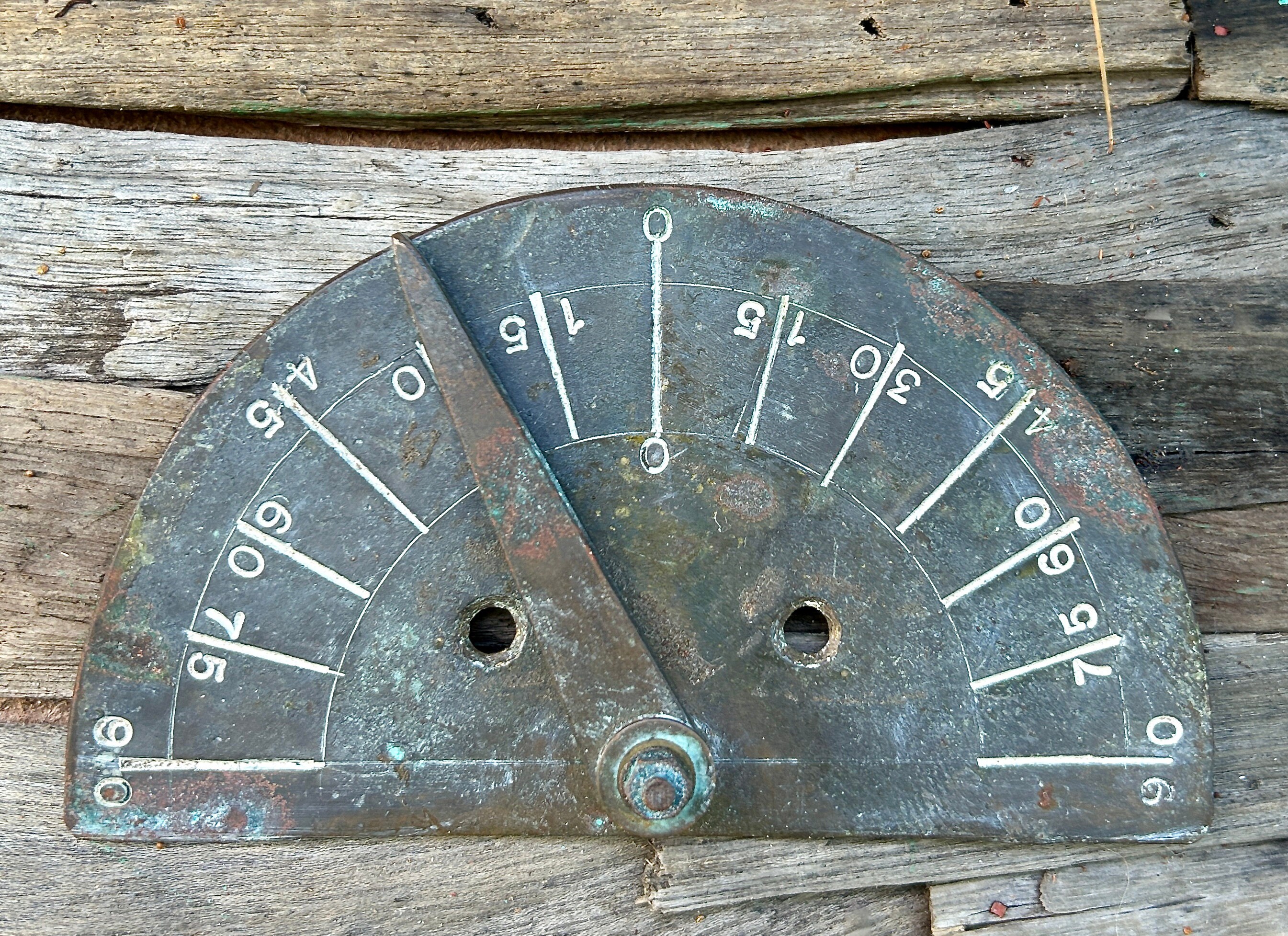 Original Nautical Brass Gauge Plate Verdigris Salvage - Etsy
