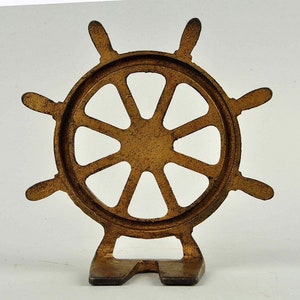 Cast Iron Ships Wheel Wedge Doorstop. - Etsy