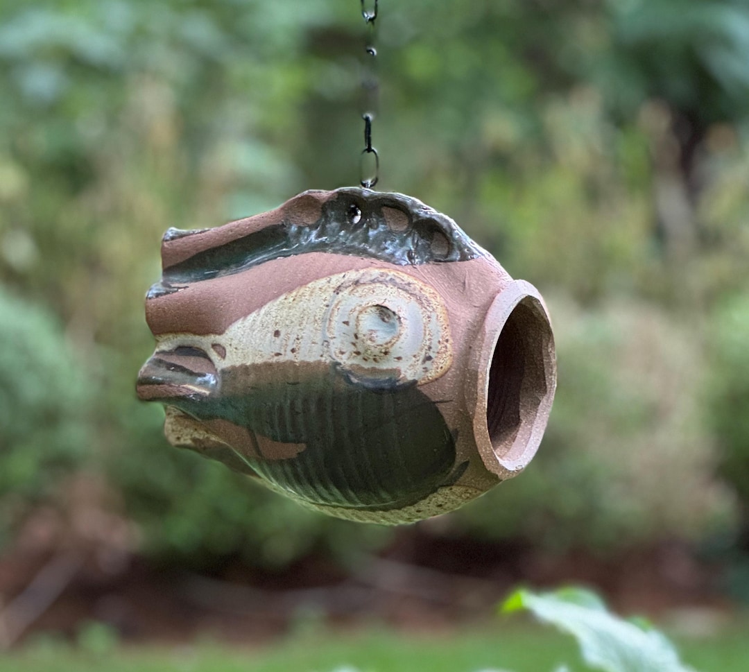 1970's MCM Brutalist Scargo Pottery Cape Cod Fish Sculpture Hanging ...