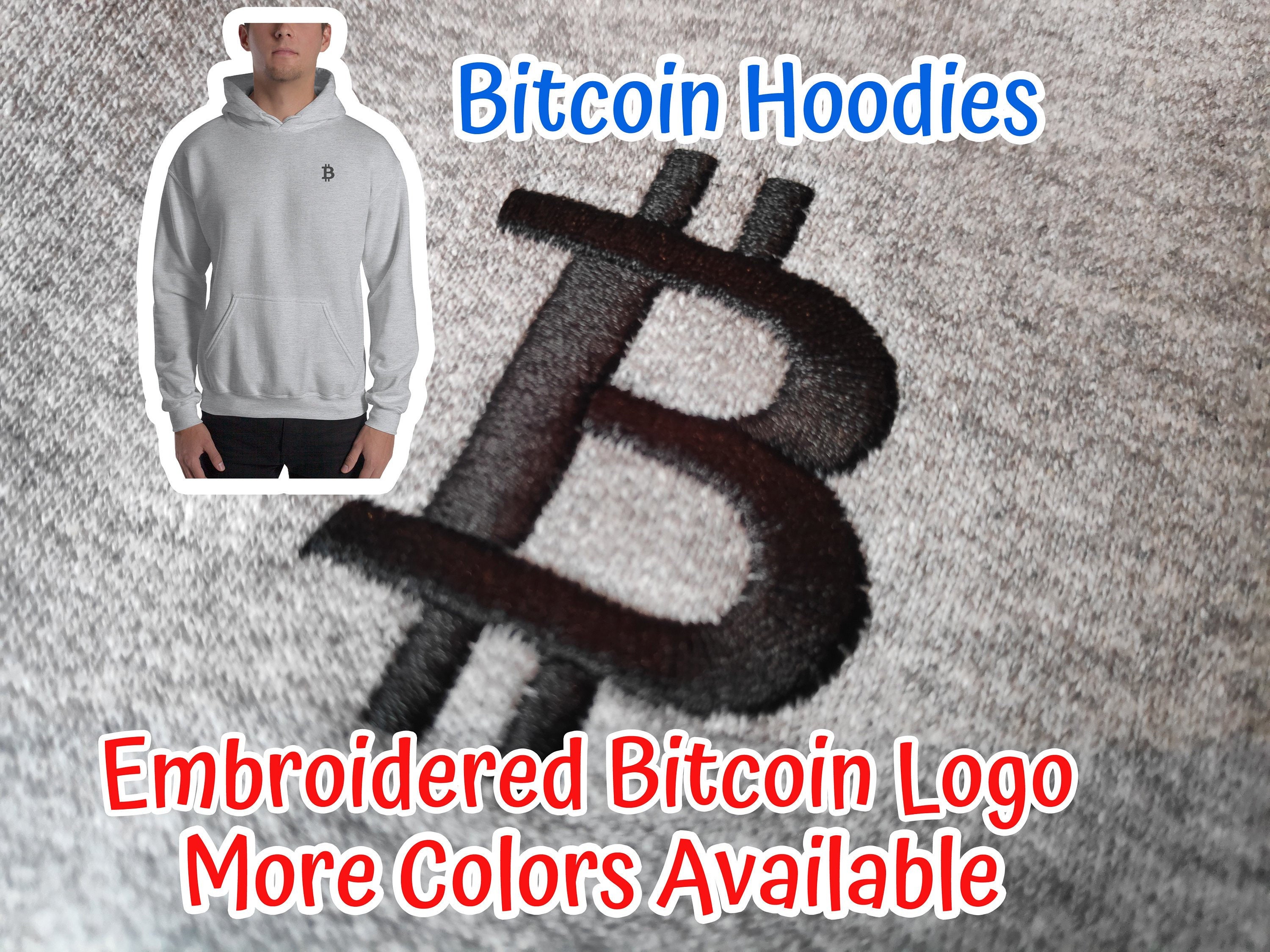 Bitcoin Embroidered Hoodie Elegant Simple & Classy. Cool - Etsy