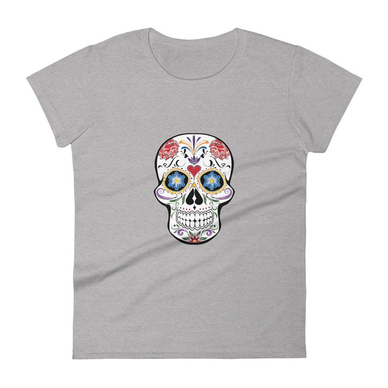 Sugar Skull Shirt Day Of The Dead Tshirt Skull Shirt Dia De Etsy