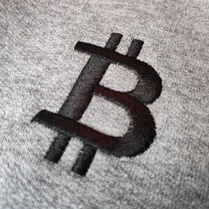 Bitcoin Embroidered Hoodie, Elegant, Simple & Classy. Cool Crypto Gift ...