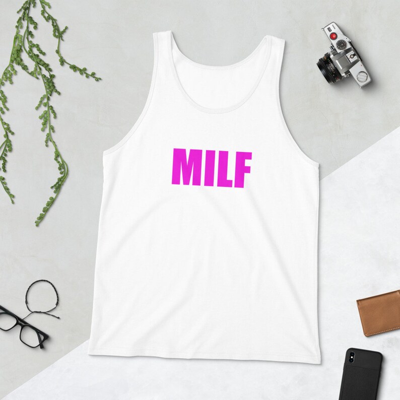 Milf Tank Top Sexy Sex Themed Gym Workout Hotwife Would Like Etsy
