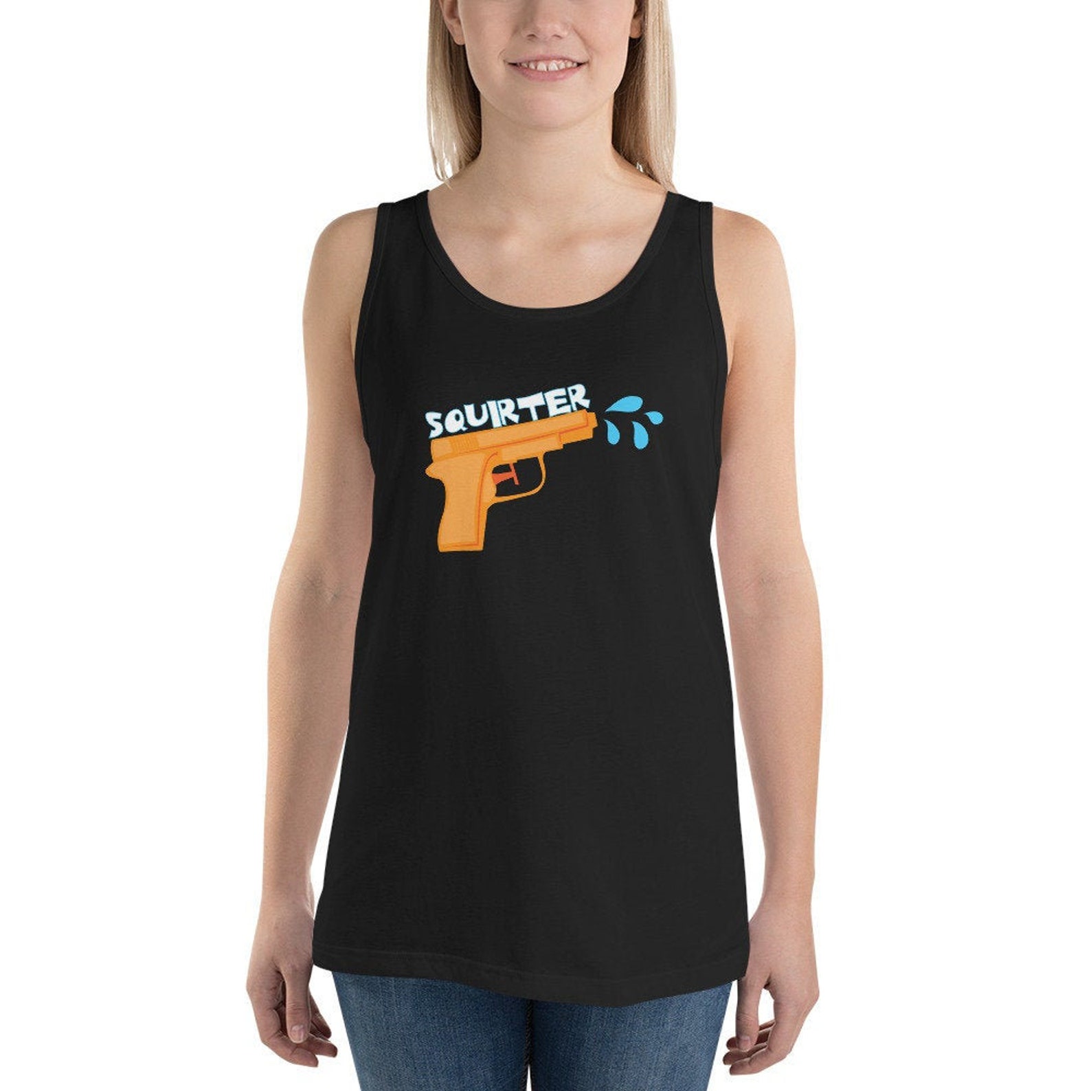 Squirter Tank Top Squirting Pussy Shirt Wet Pussy Water Gun Etsy