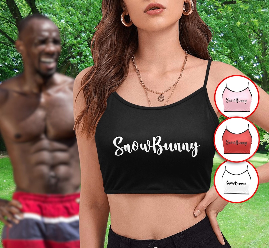 Snowbunny Strap Crop Top Queen Of Spades Qos Bbc Cropped Tee Pawg Snow Bunny Bnwo Clothing Etsy