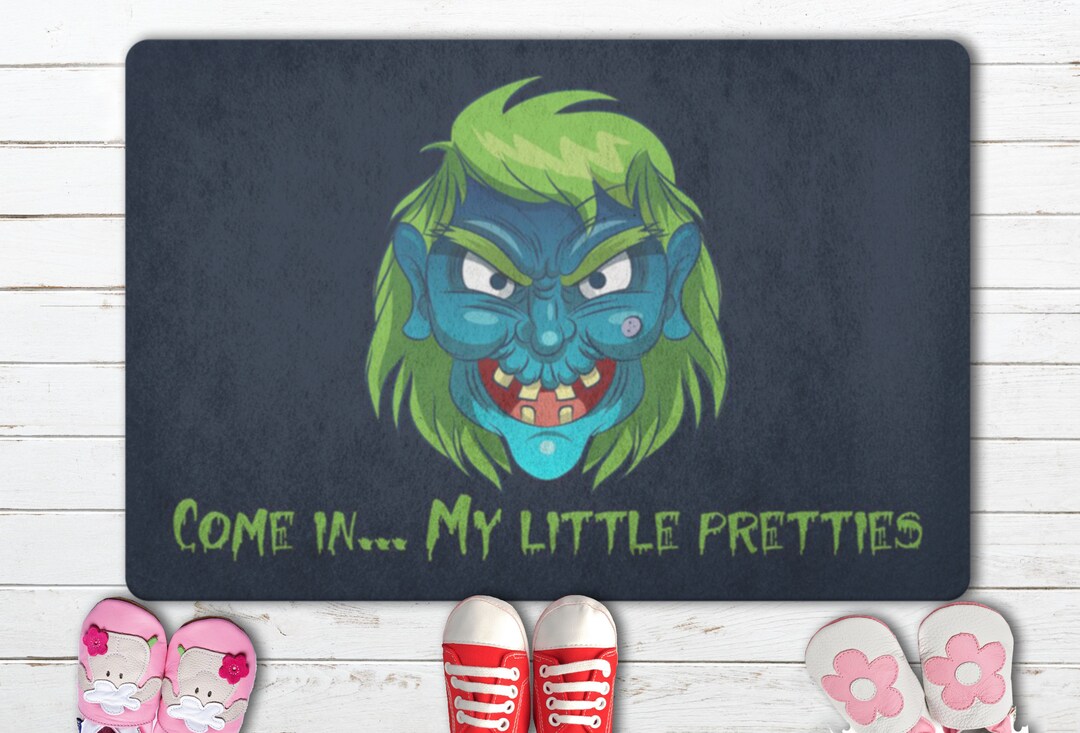 Come in My Little Pretties Scary Halloween Doormat Trick or - Etsy