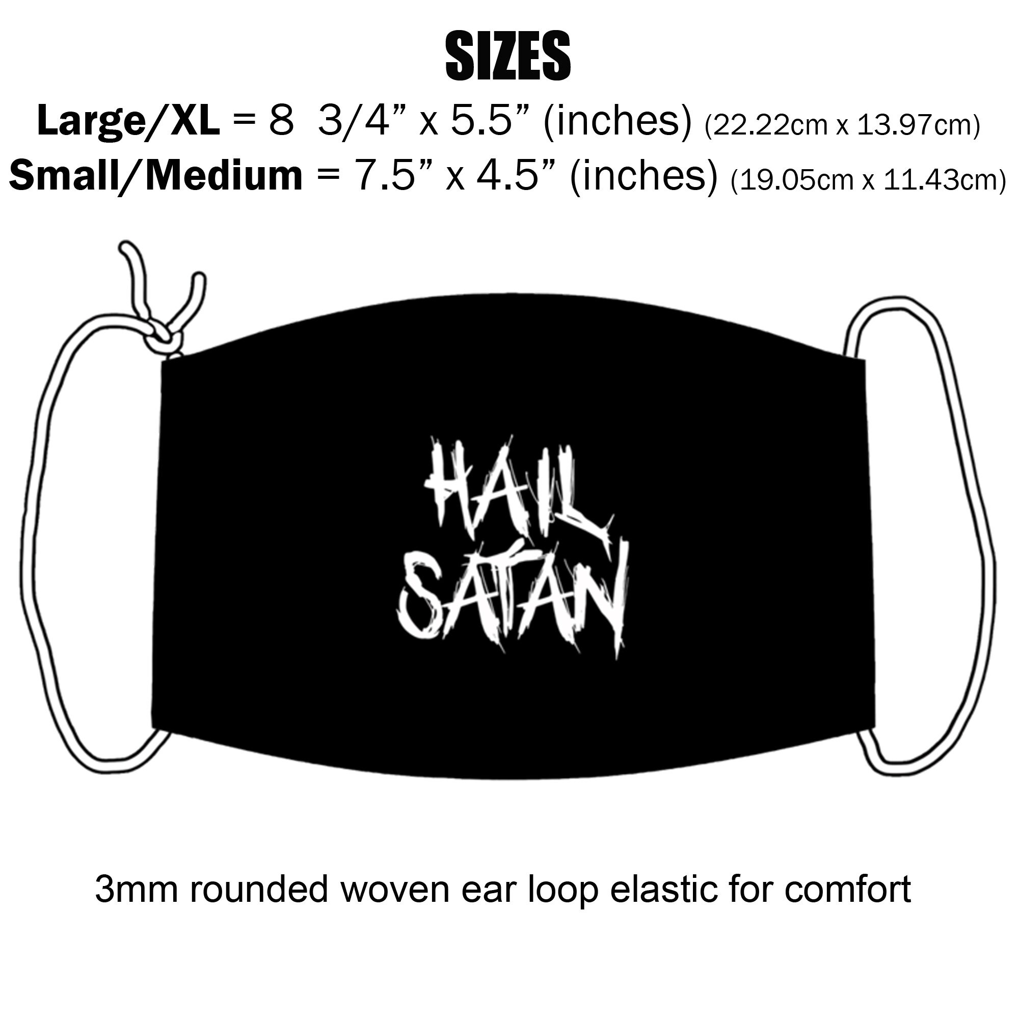 Satanic Face Mask Satan face mask with filter pocket washable | Etsy
