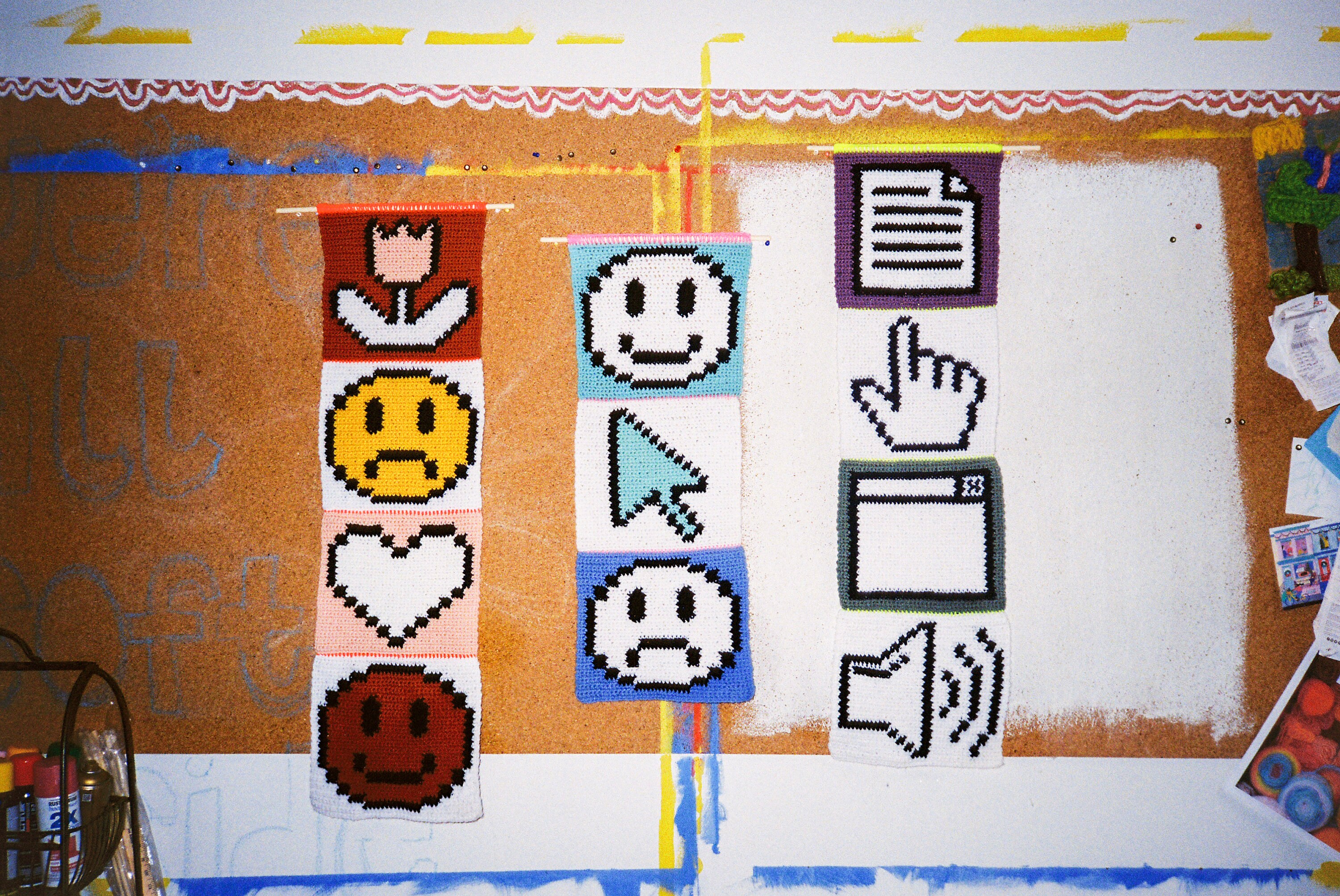 Computer 8 Bit Heart Crochet Pattern / Granny Square Tapestry Pattern ...