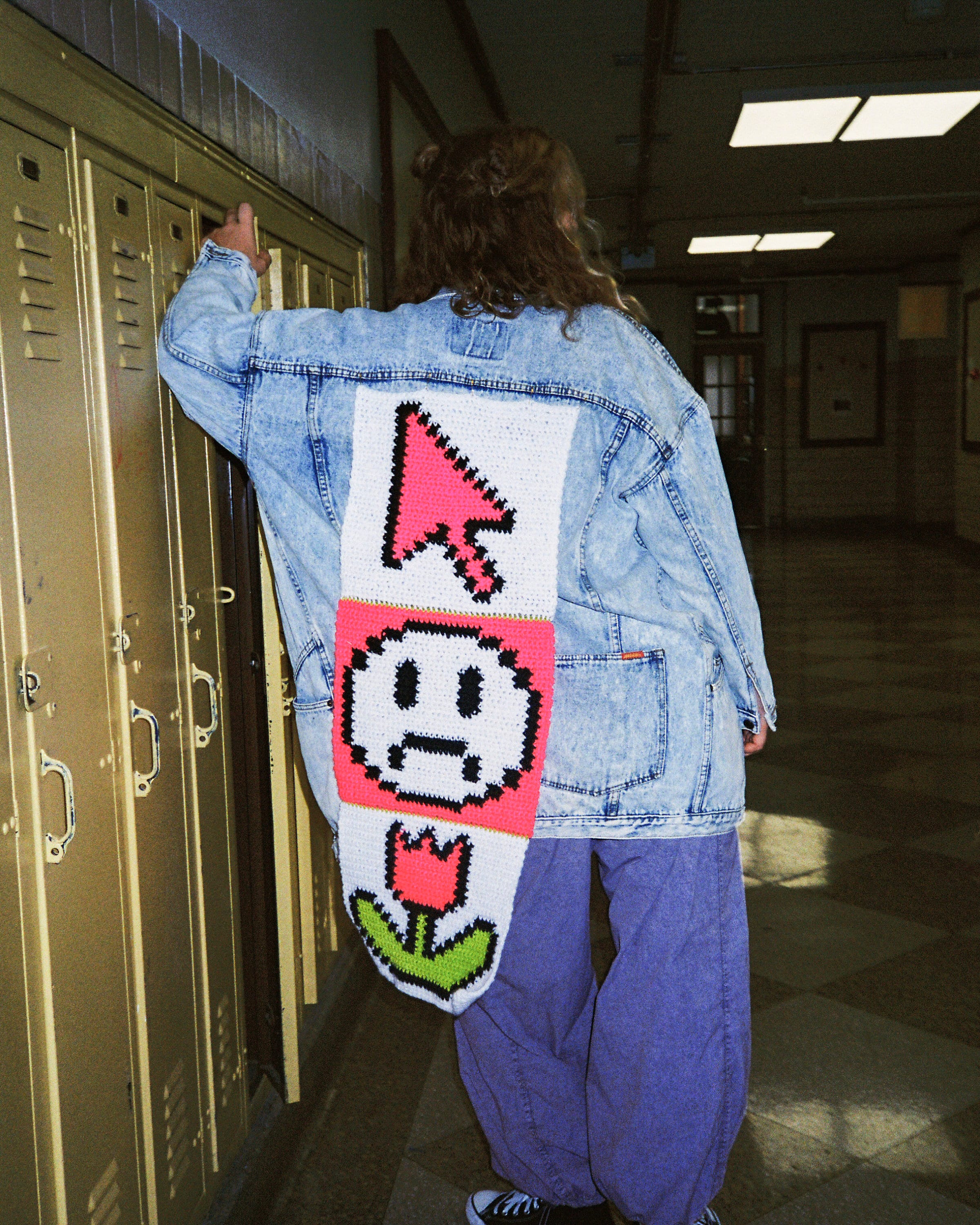 Computer 8 Bit Sad Face Crochet Pattern / Granny Square Tapestry ...