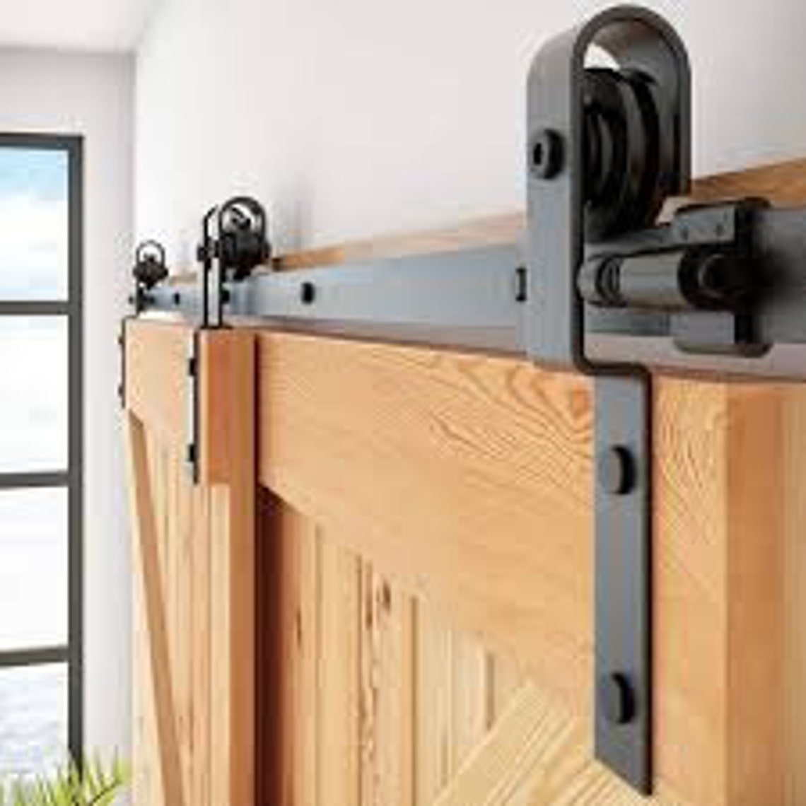 Sliding Barn Door, Interior Barnwood Slider, and Beautiful Hinged ...